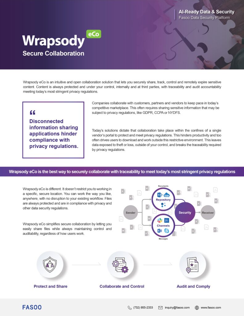 Secure Collaboration, Wrapsody eCo | Fasoo Brochure