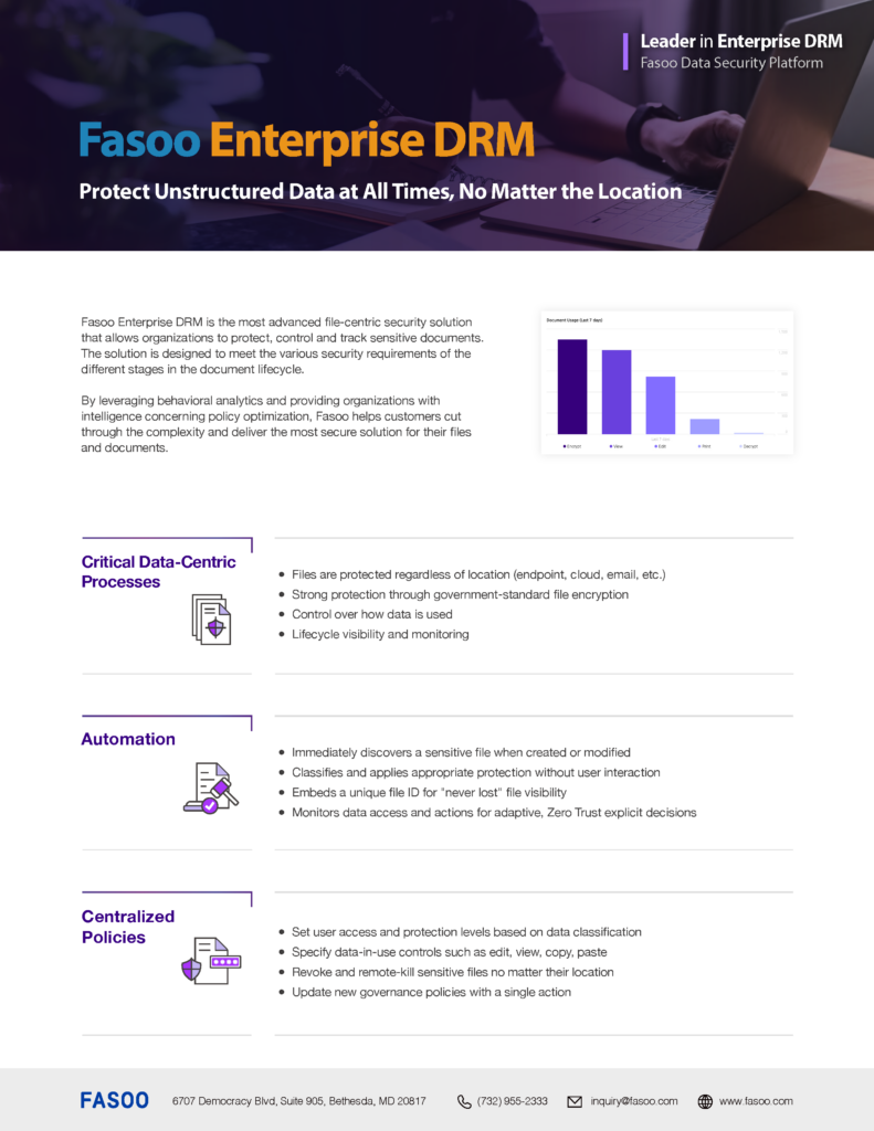 Data Security, Fasoo Enterprise DRM | Fasoo Brochure