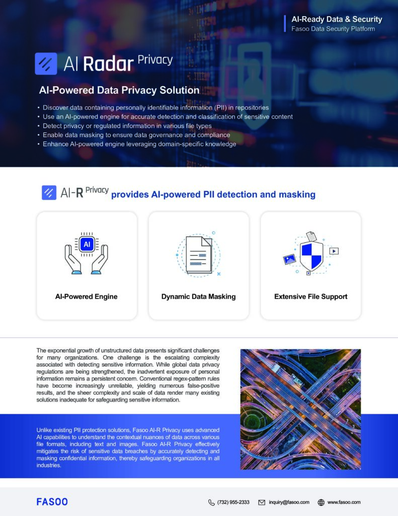 Fasoo AI-R Privacy| Fasoo Product Brochure